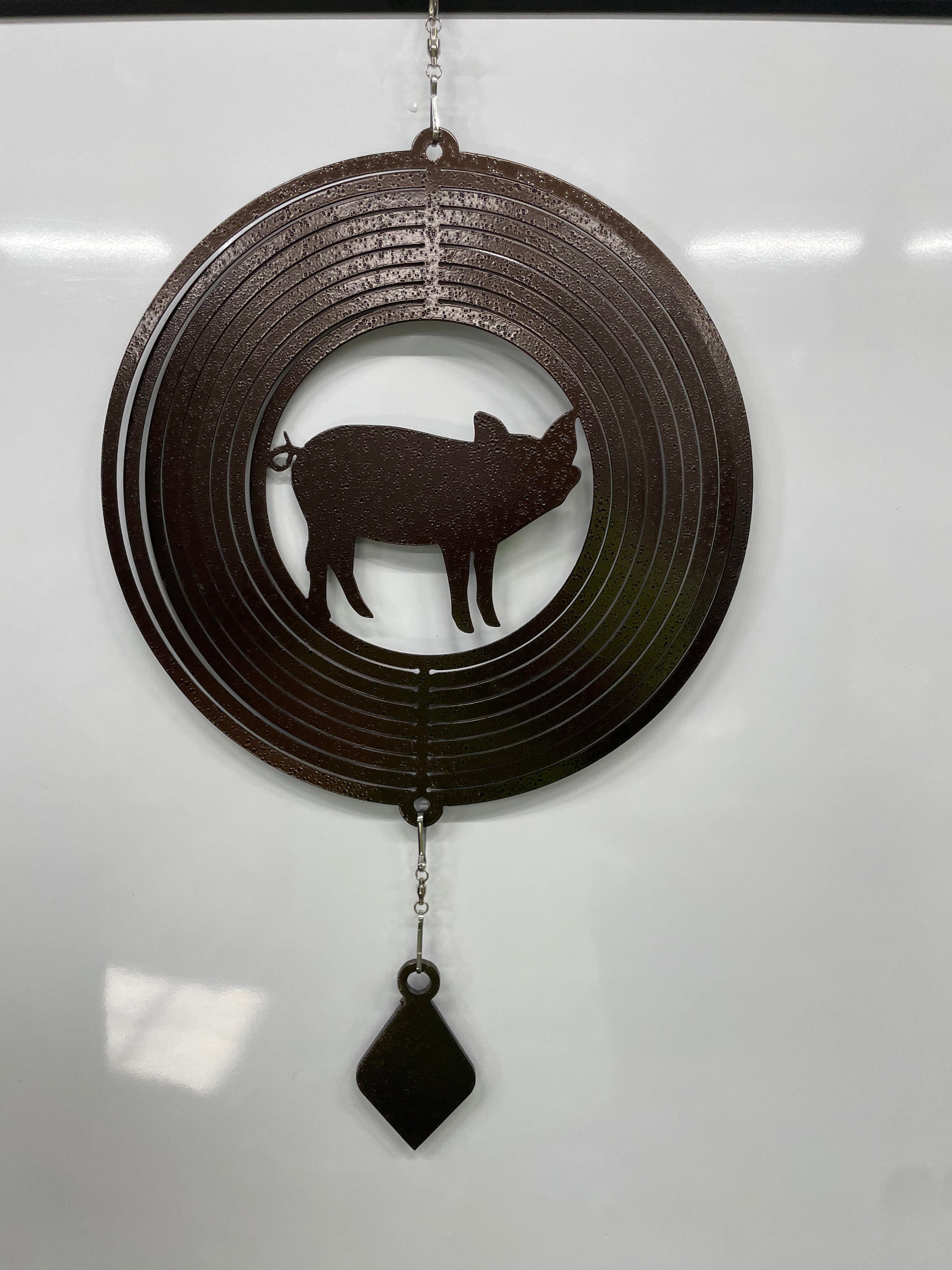 10 inch pig wind spinner – Ridiculous Metals llc